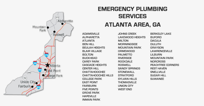 Plumbers in the Atlanta area. Plumbing services in Atlanta, GA.